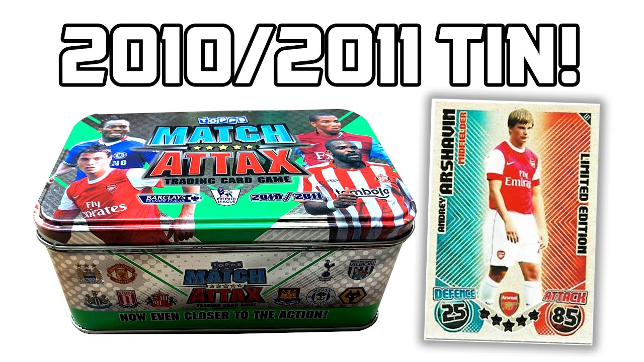 OPENING A *10* YEAR OLD MATCH ATTAX TIN!! | MATCH ATTAX 2010/11 - TIN ...