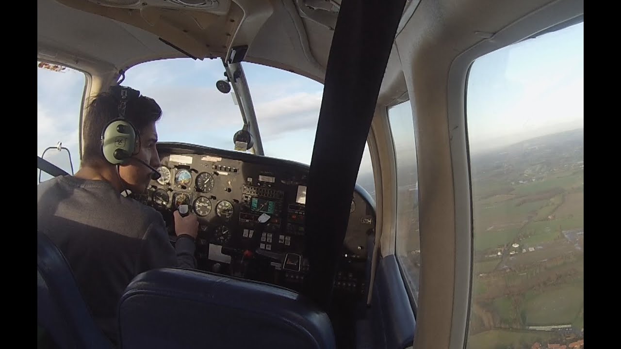First Solo Flight, Student Pilot - Piper PA28 with ATC Comms. (GoPro HD ...