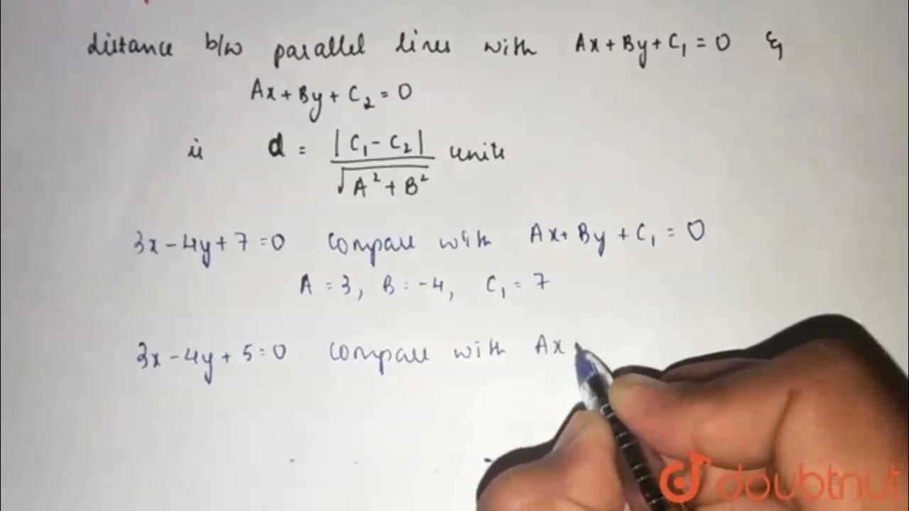 Find The Distance Between The Parallel Lines 3x 4y 7 0 And 3x 4y 5 0 find-the-distance-between-the-parallel-lines-3x-4y-7-0-and-3x-4y-5-0