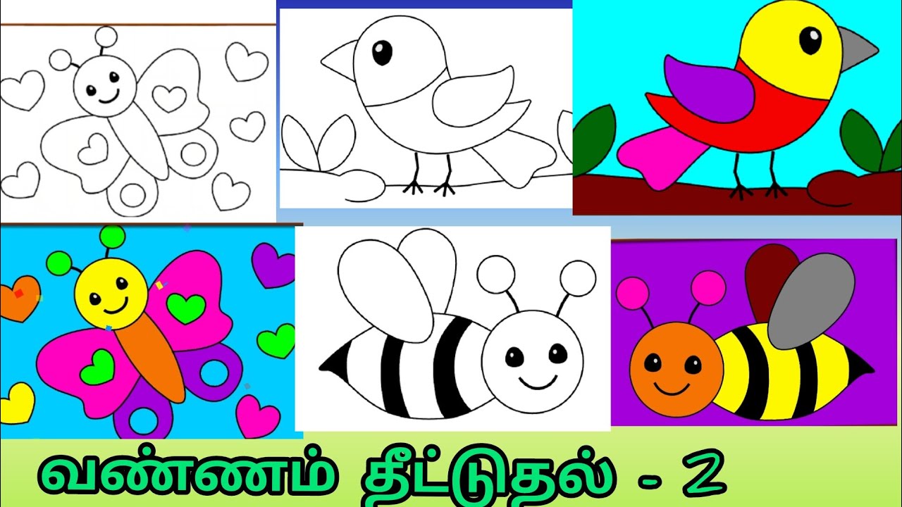 Easy drawing with colours and painting 3 ️🎨 - YouTube