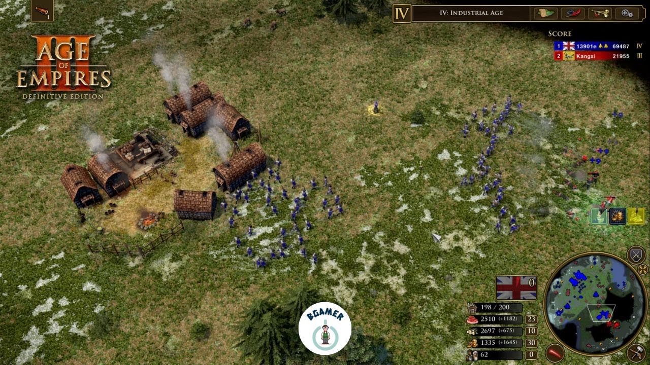 Age of Empires III - British VS Kangxi - Map LRG Cascade Range - YouTube