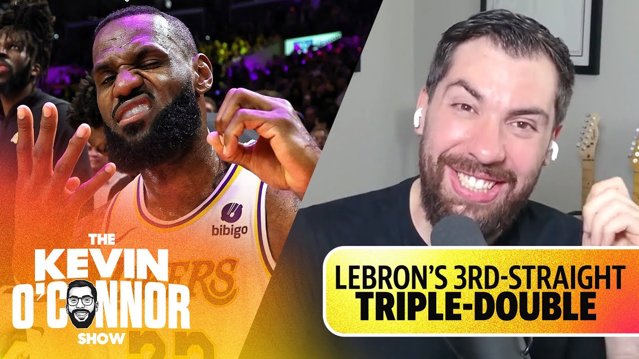 Kevin O'Connor reacts to this WILD LeBron, triple-double stat | The ...