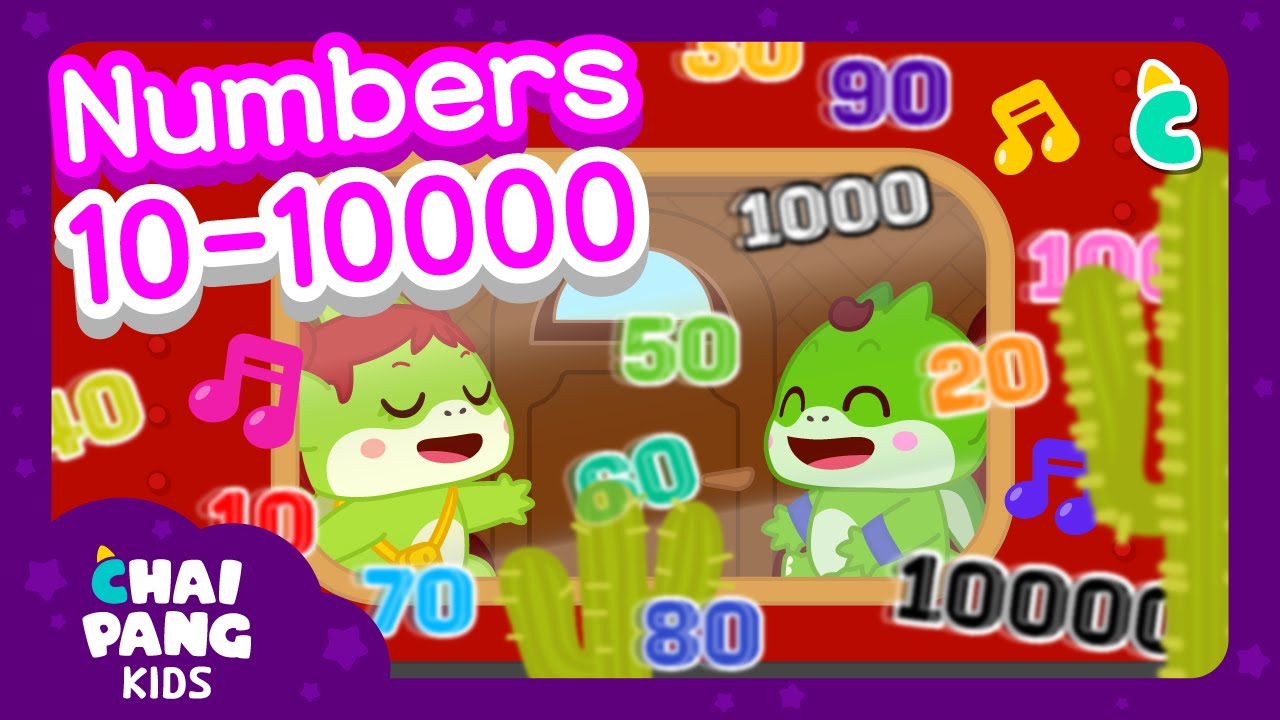 [Number Song 10-10000 |🌈English for Children] Counting Numbers 10 to ...