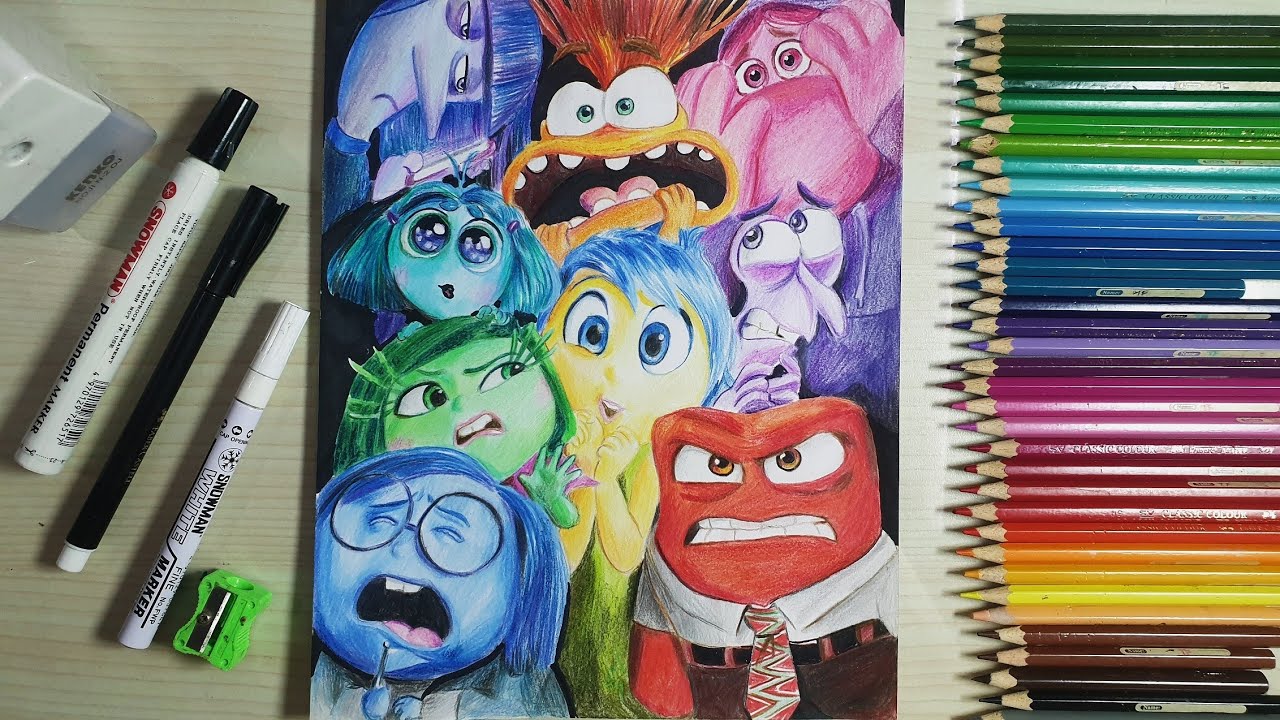 Drawing Inside Out 2 Poster from Disney Pixar - YouTube