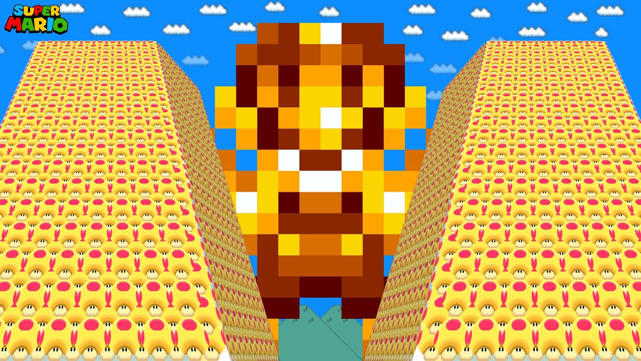 What If Gold Mario Had Two Mega Mushroom Power-Up Towers in Super Mario ...