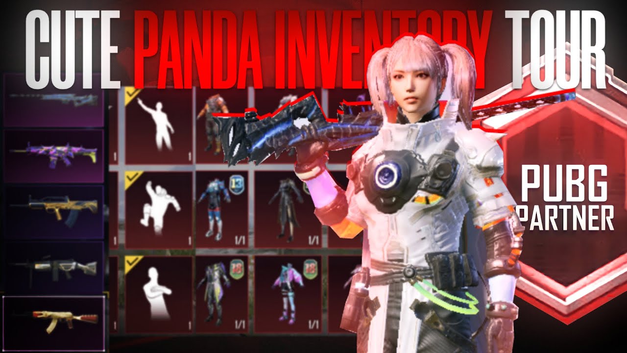 CUTE PANDA INVENTORY TOUR | PUBG PARTNER | CUTE PANDA | PUBG MOBILE ...