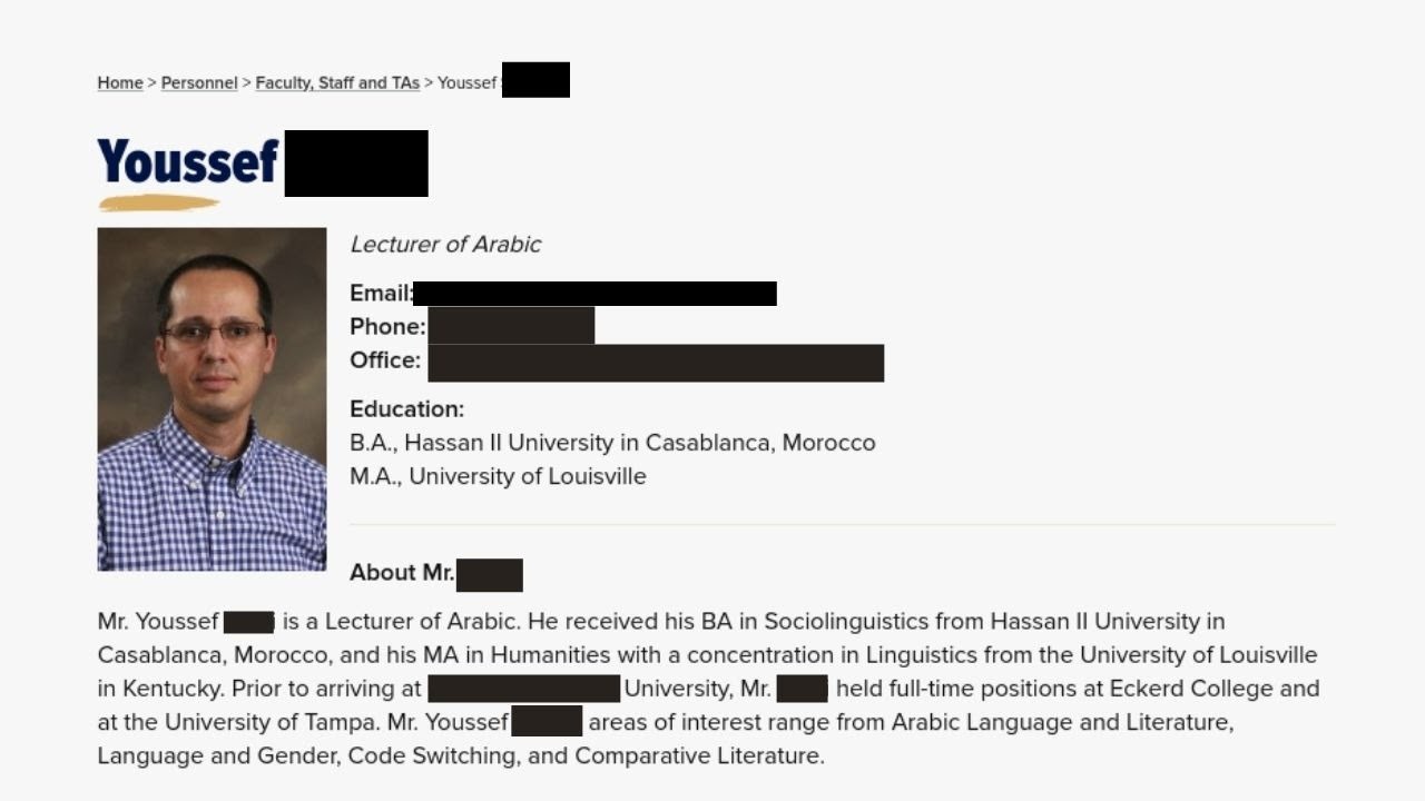 WHO DOXXED PROFESSOR YOUSSEF? IS HE A PROFESSOR & LINGUIST OF AJAMI ...