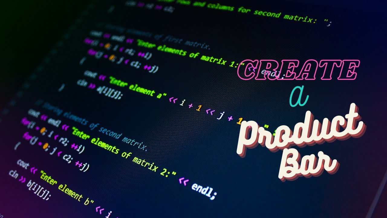 How to Create a Product Bar.......Basic Tutorial - YouTube