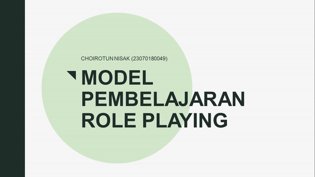 Model Pembelajaran Role Playing - YouTube