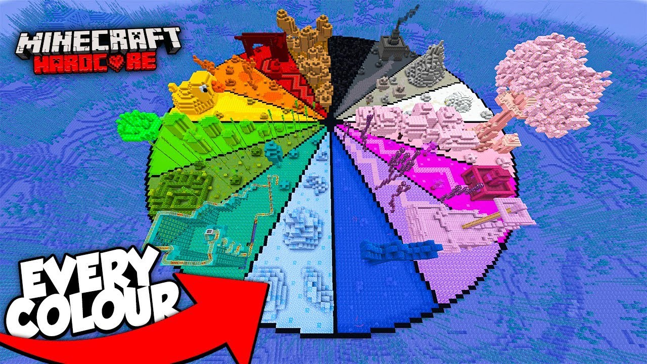 I Built an Every Colour Biome in Minecraft Hardcore! - YouTube