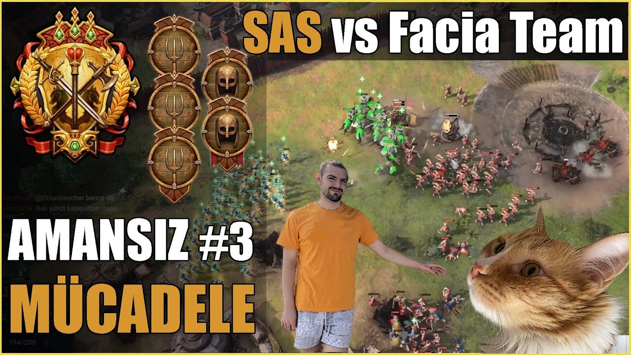 AMANSIZ MÜCADELE #3 SAS Facia Takımına Karşı - Çin 1v5 | AoE4 - YouTube