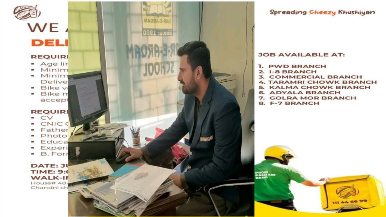 Cheezious Job As Rider | Requirements | Documents Education | Salary # ...
