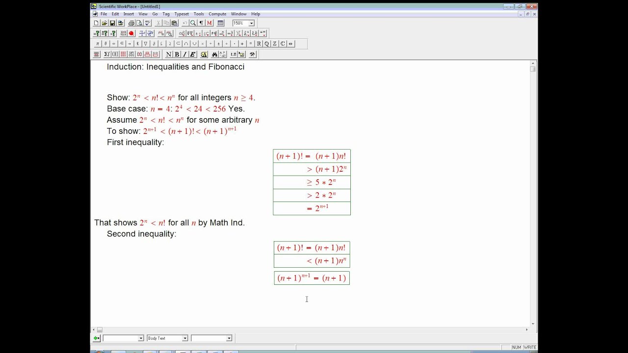 Induction examples: inequalities and Fibonacci - YouTube