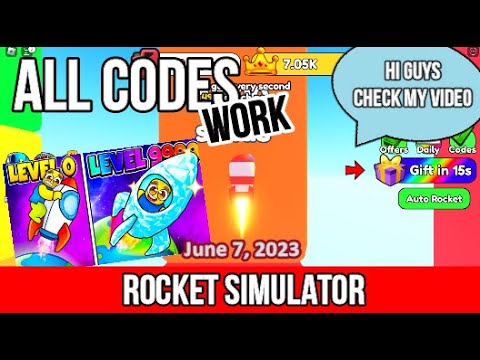 ALL CODES Rocket Simulator ROBLOX JUNE 7, 2023 - YouTube