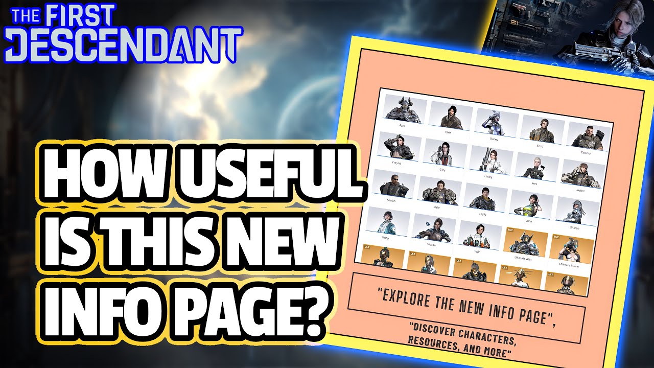 [FIRST DESCENDANT] How USEFUL Is The New INFO Page For The Game - YouTube