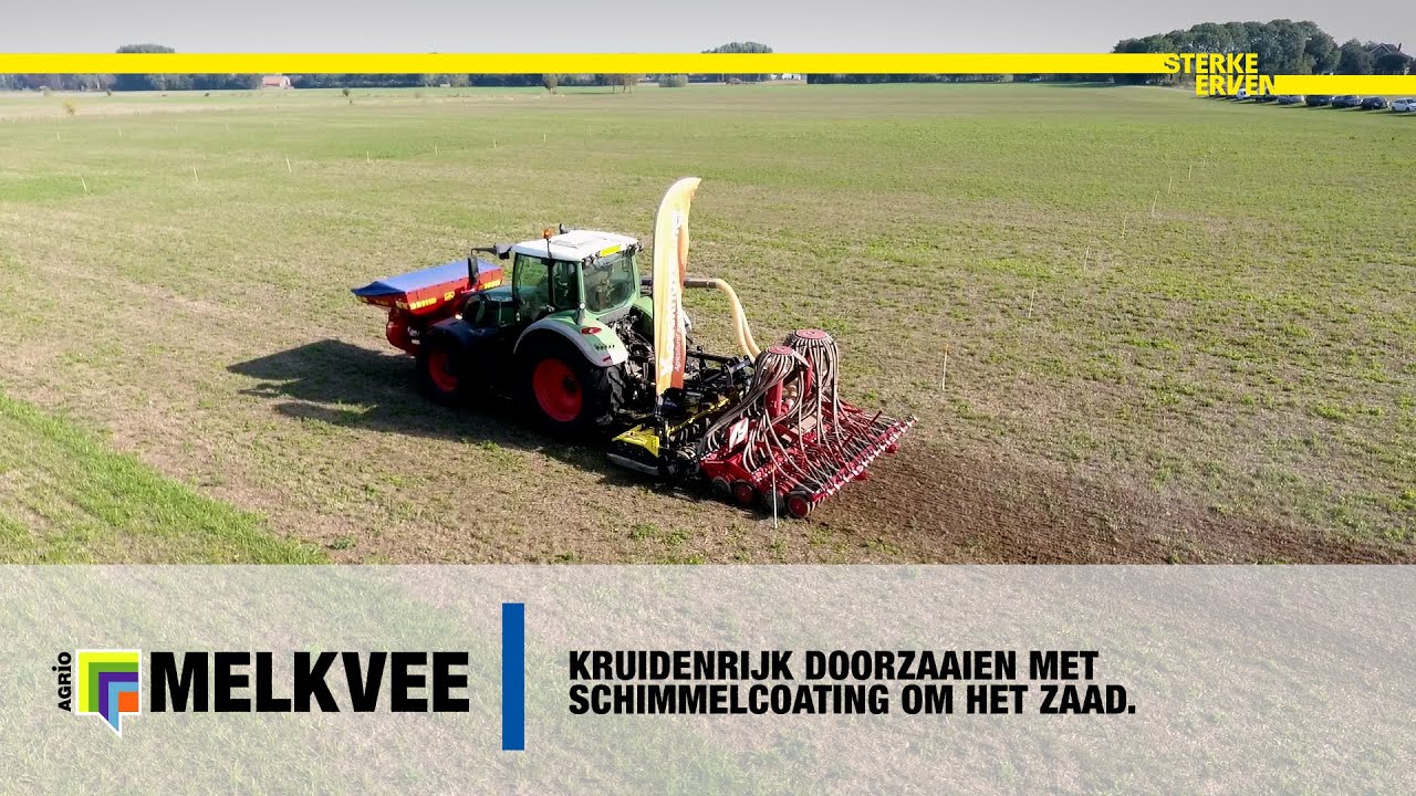 Kruidenrijk doorzaaien met schimmelcoating om het zaad - YouTube