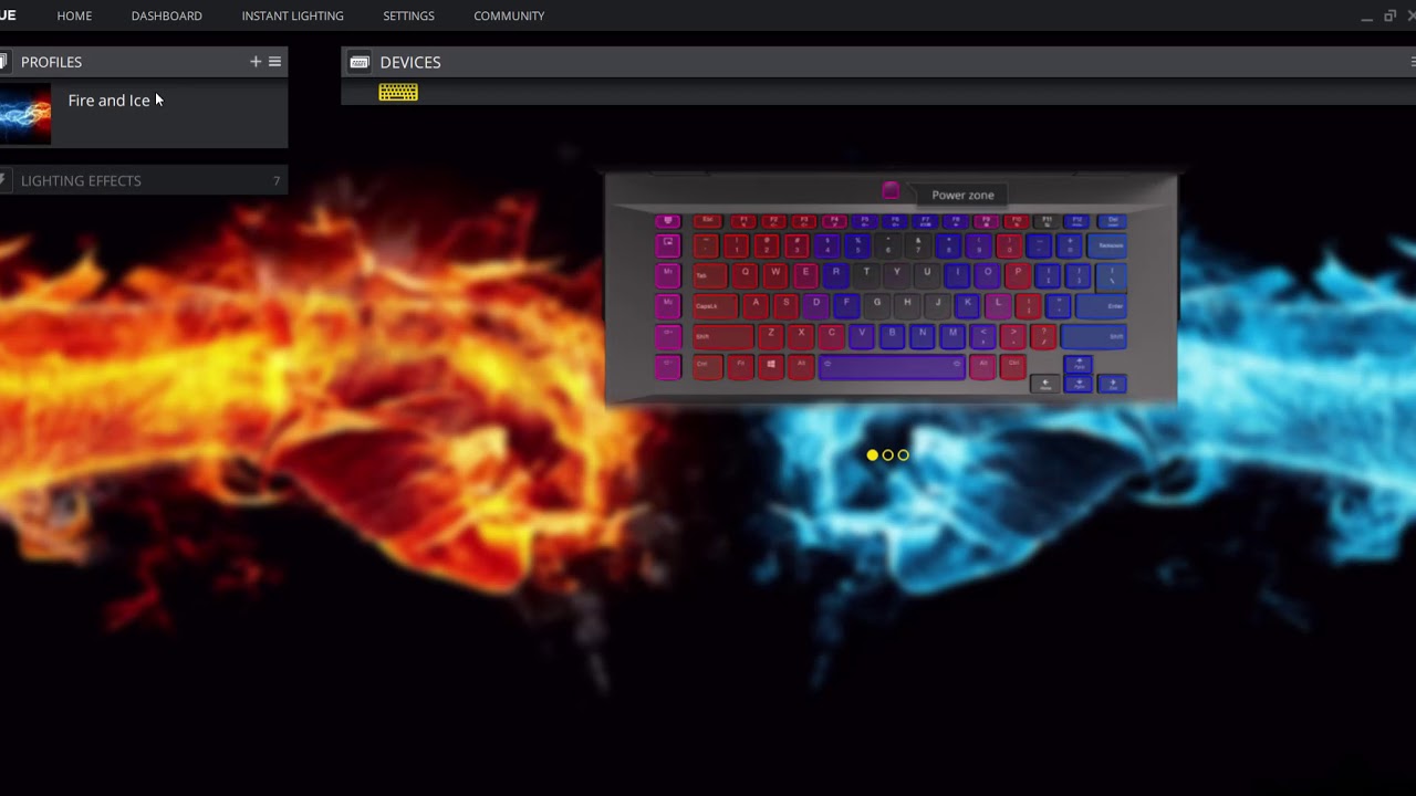 Fire and Ice RGB Profile Video - YouTube