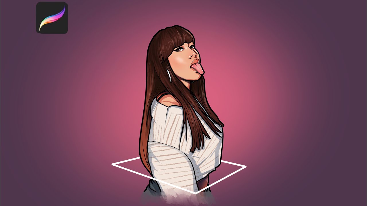 HOW TO CARTOON YOURSELF (procreate) - YouTube