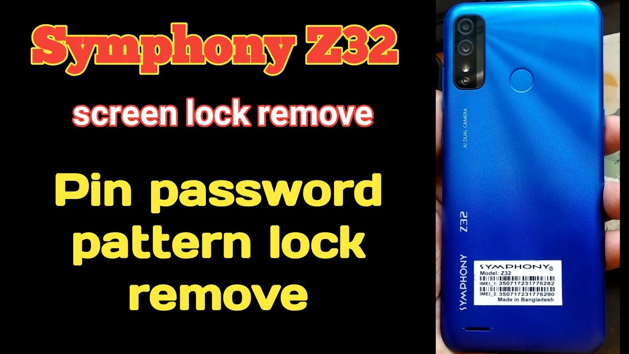 symphony Z32 screen lock remove without PC - YouTube