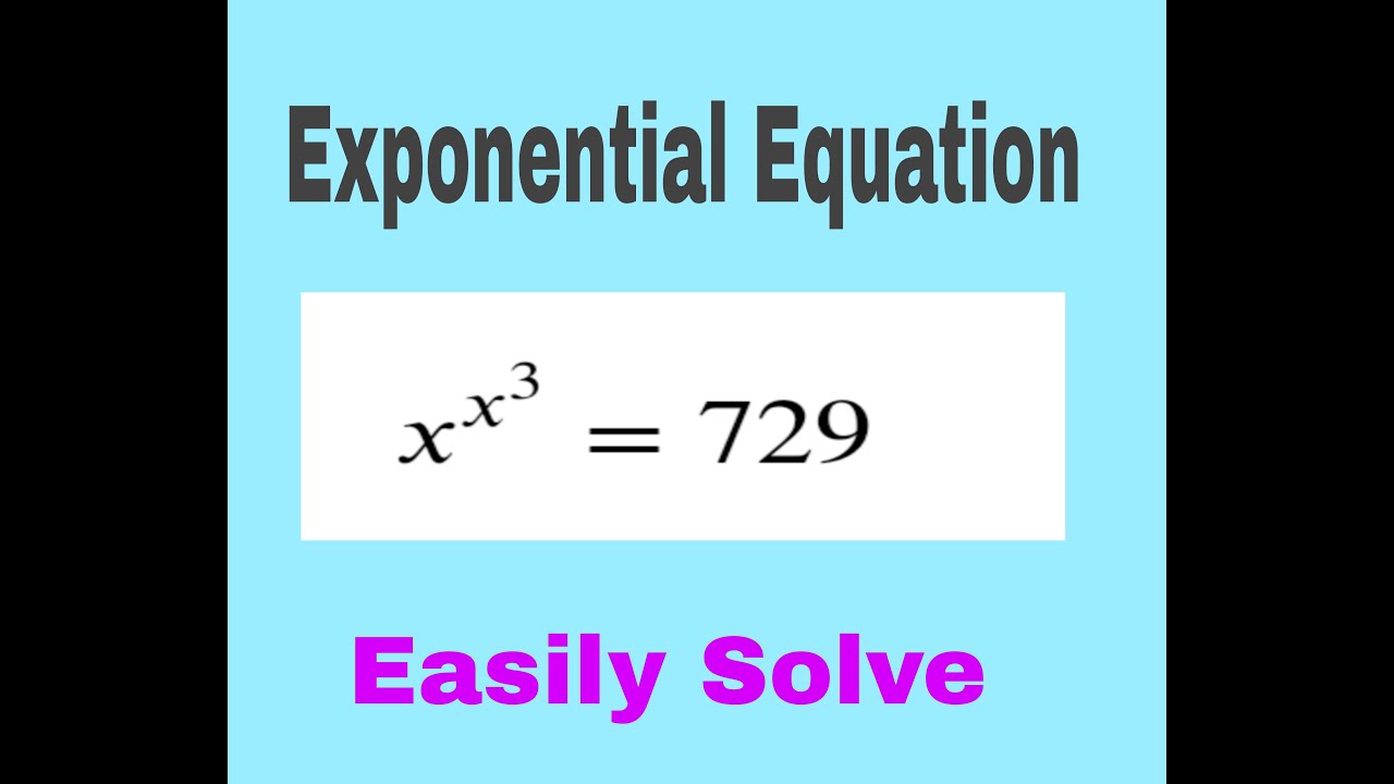 Can you Solve This Exponential Equation | Solving Exponential Equations ...