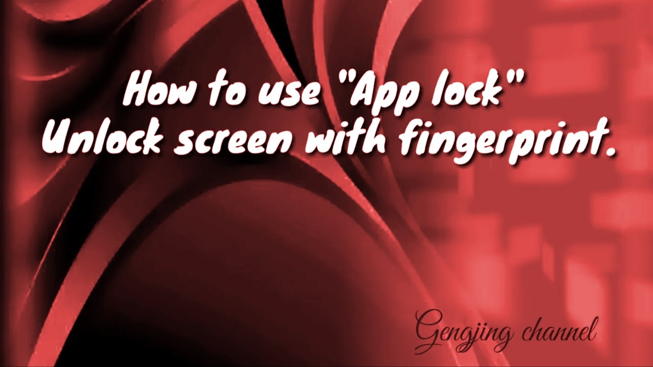 Fingerprint Unlock Screen with App Lock - YouTube