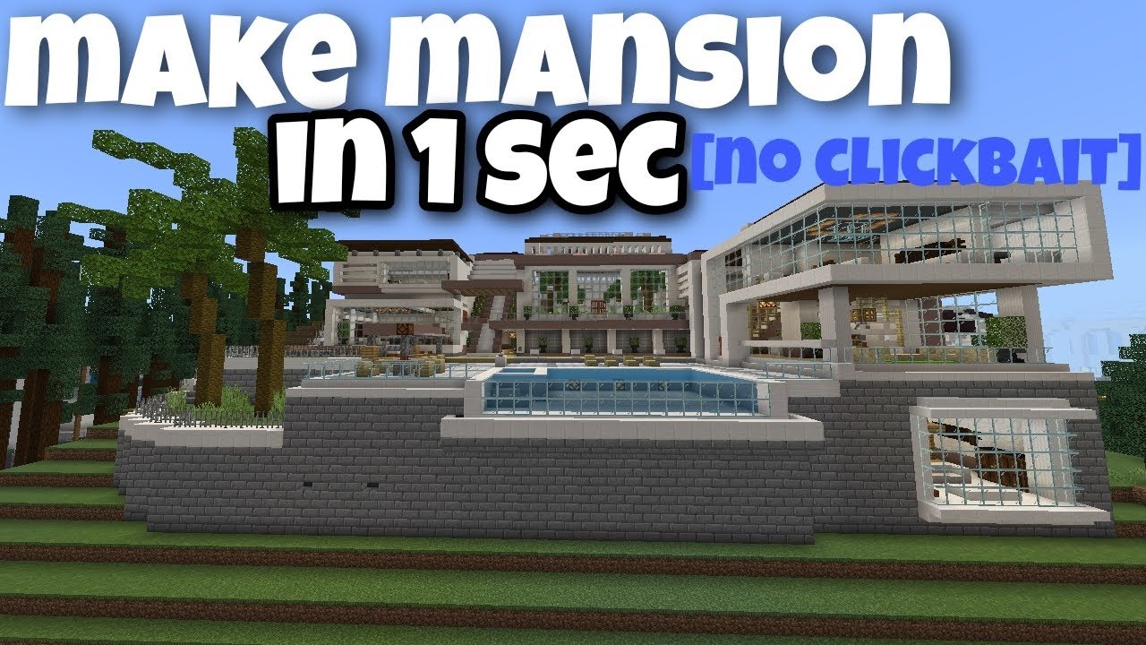 Minecraft Time-Lapse: How to Build a Modern House in One Second (No ...
