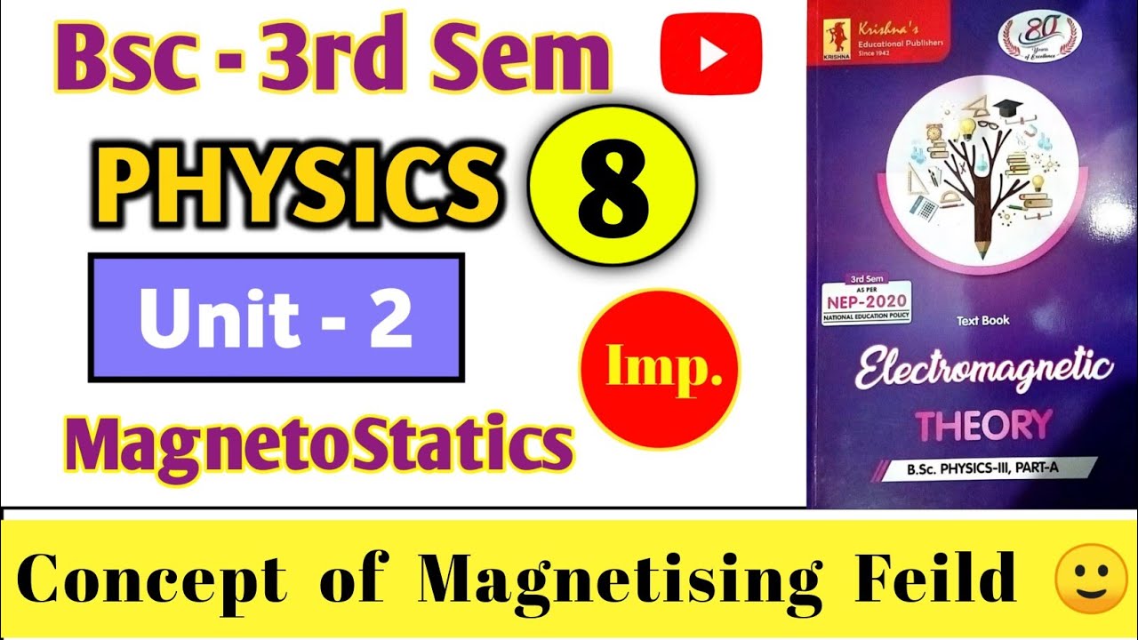 Lec - 8 | Concept of Magnetising Field | B.Sc 3rd Sem Physics Unit 2nd ...