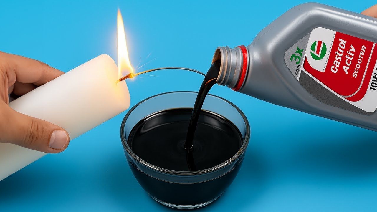 CANDLE WAX and Used Motor Oil Miracle - This Crazy Trick Actually Works ...