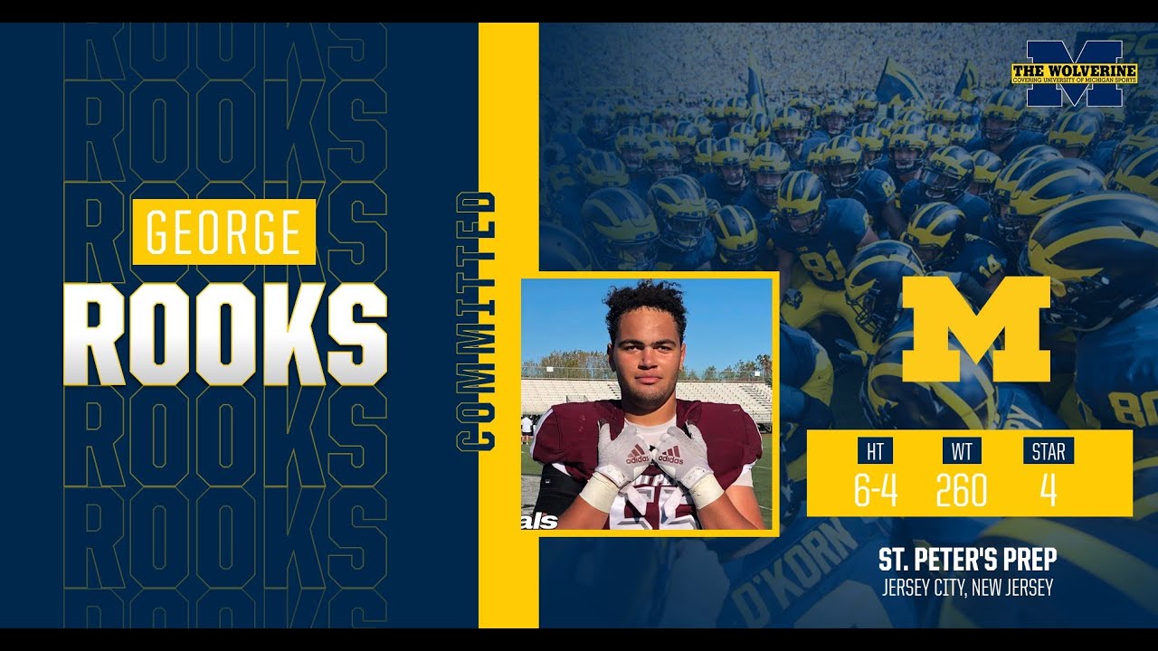 George Rooks 4 Star ⭐️⭐️⭐️⭐️ DT Commits To Michigan Wolverines | Career ...