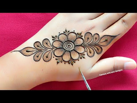 Easy stylish mehndi design | Latest back hand mehndi design | Simple mehndi | Mehndi design | Mehndi