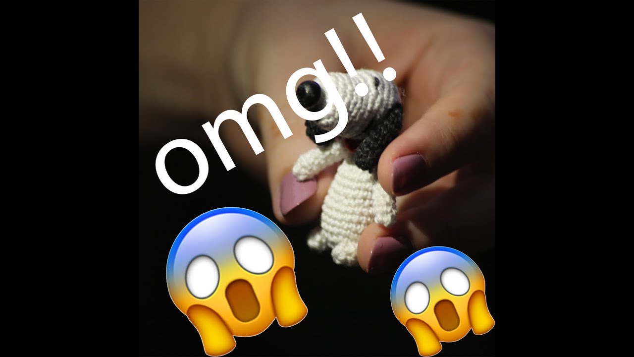 Mini crochet snoopy - Miniature Snoopy , Amigurumi Crocheted snoopy ...