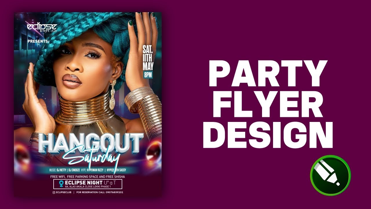 How to Design a Club Party Poster // How to make a Party Flyer ...