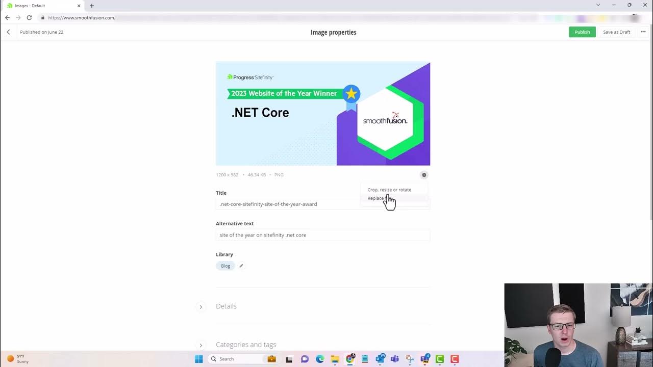 Replacing an Image File in Sitefinity CMS - YouTube