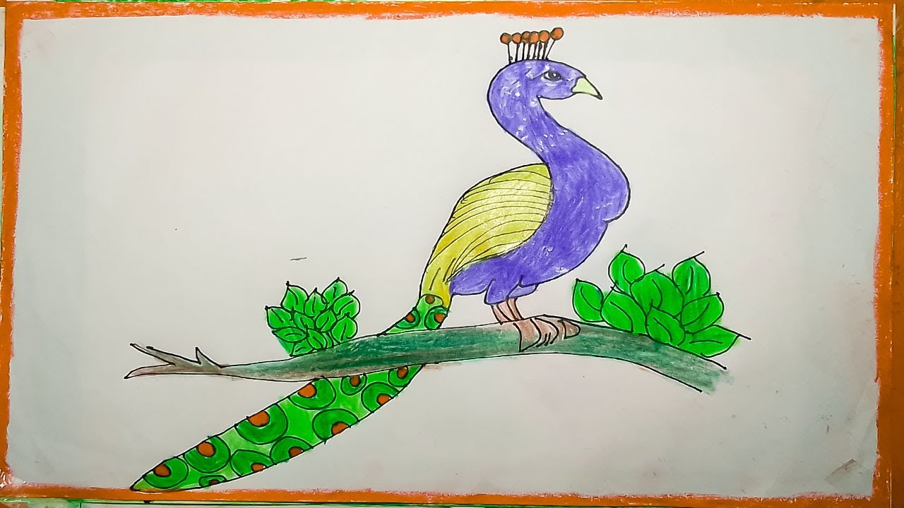 একটি ময়ূর কিভাবে আঁকা যায় / pencil art Mayur - YouTube