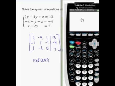 Solving a system of equations using a calculator - YouTube