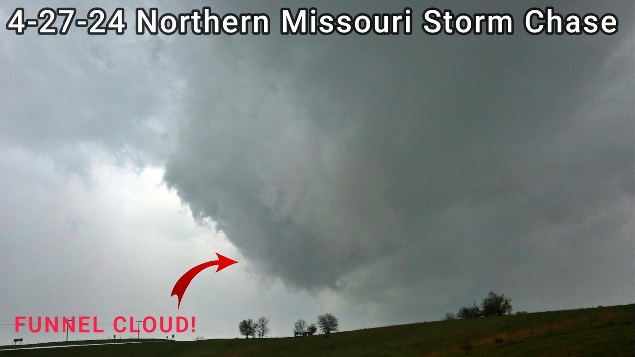Long Tracking SEVERE Storms over Missouri with Funnel Cloud near ...