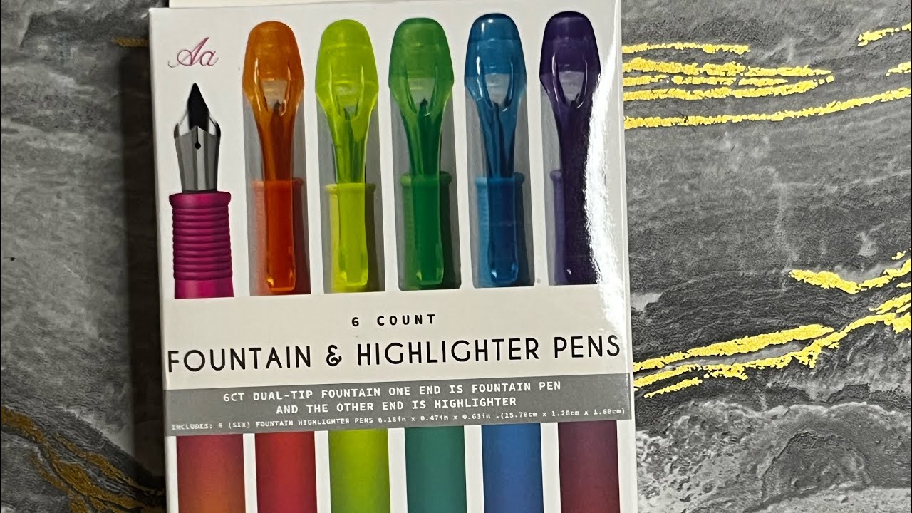 Five Below Fountain & Highlighting Pens - YouTube