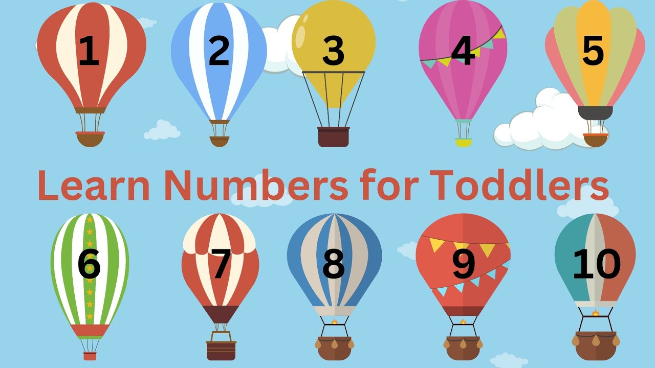 Learn numbers up to 10 with balloons for Toddlers | Learn Counting ...