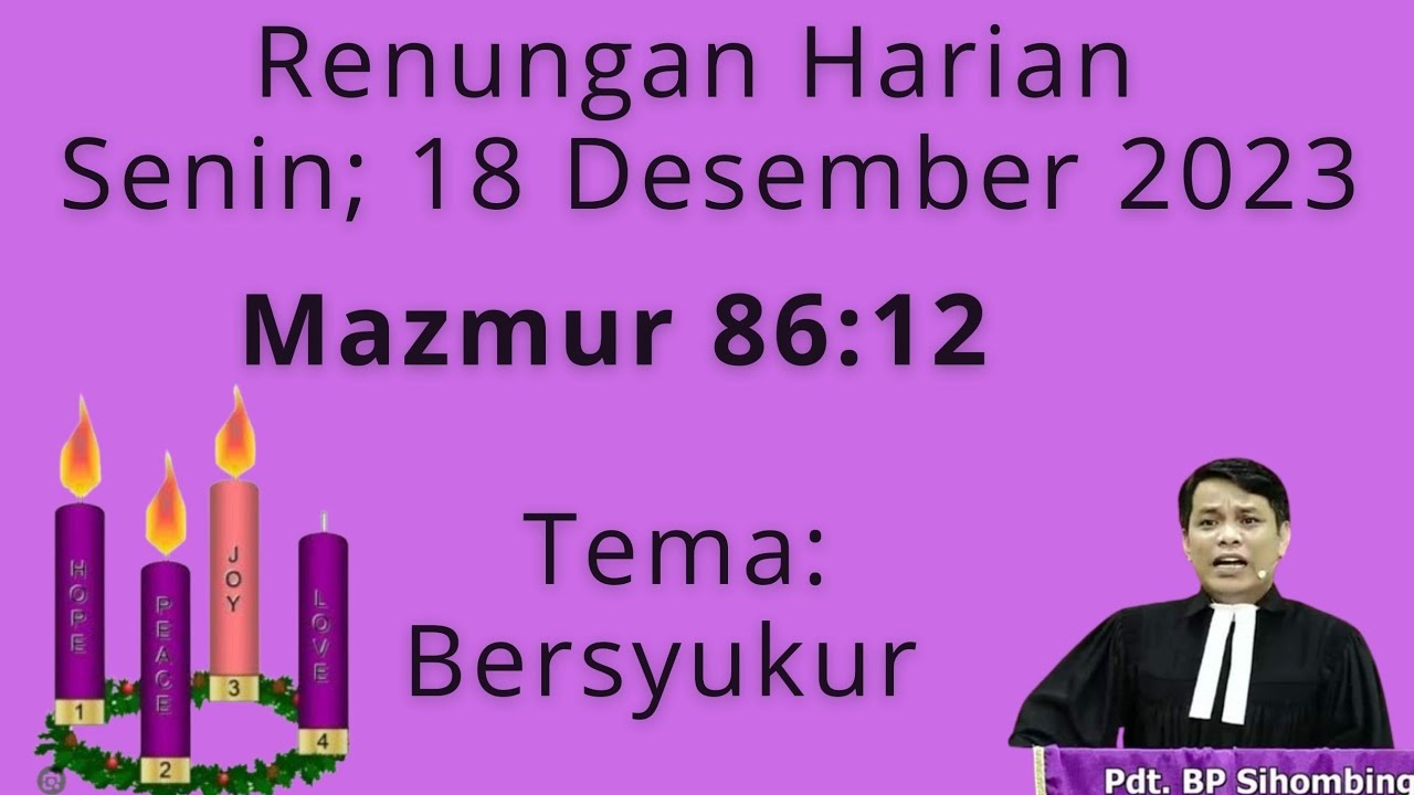 JAMITA NA METMET PANGOLU PARTONDION. MAZMUR 86:12 BERSYUKUR - YouTube