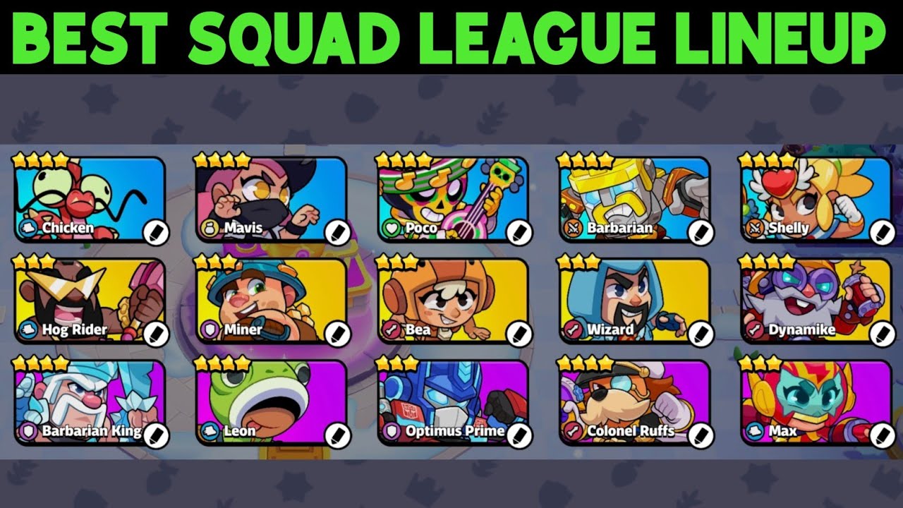 Squad Busters Best Squad League Lineup, #squadbuster #gaming # ...