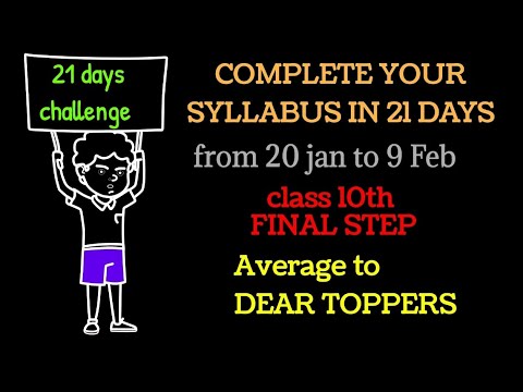 "Master Class 10th Syllabus in 21 Days | Step-by-Step Study Plan (20 ...