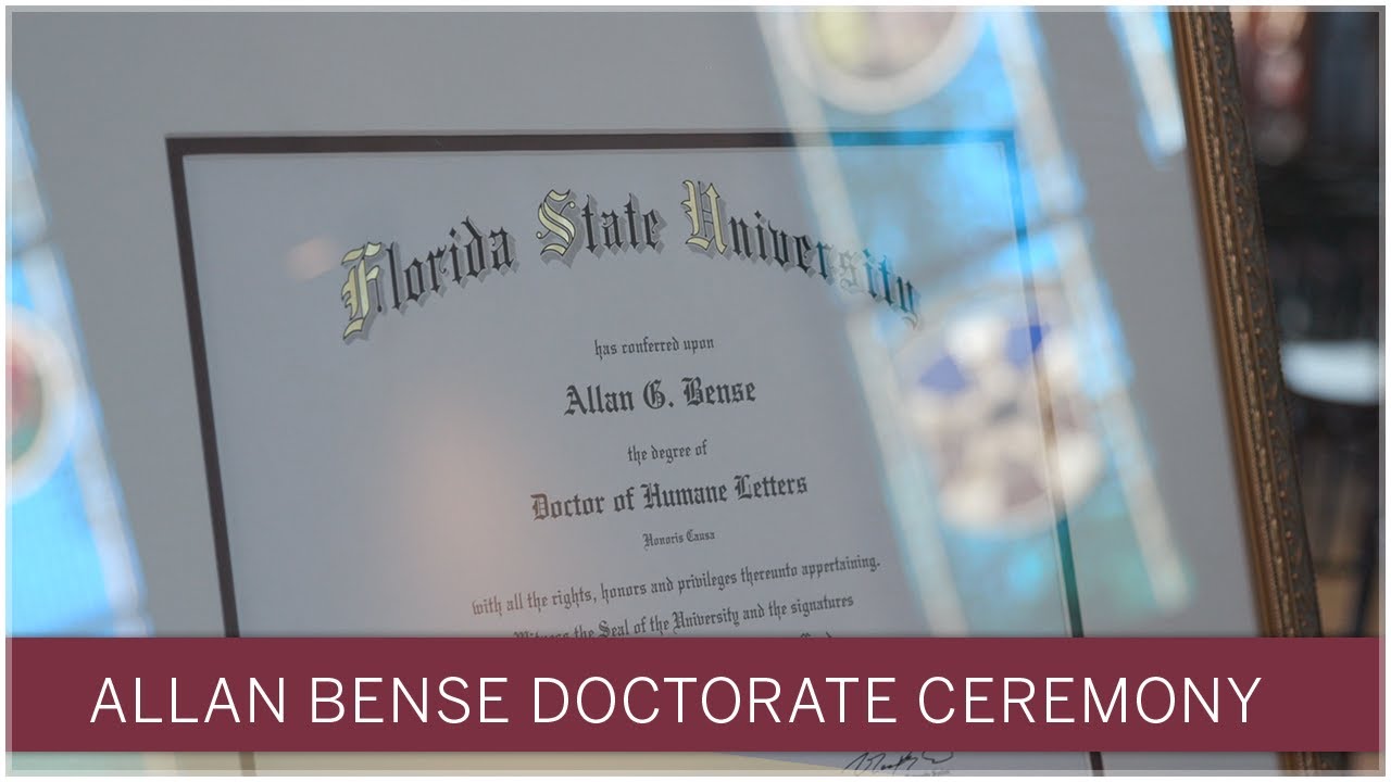 FSU honors alumnus Allan Bense with honorary doctorate - YouTube