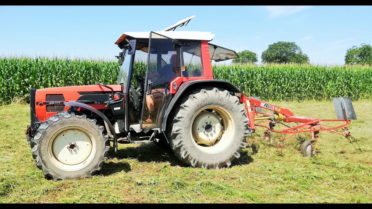 #farming Heueinsatz uncut - Traktor Same Aster 70 - YouTube