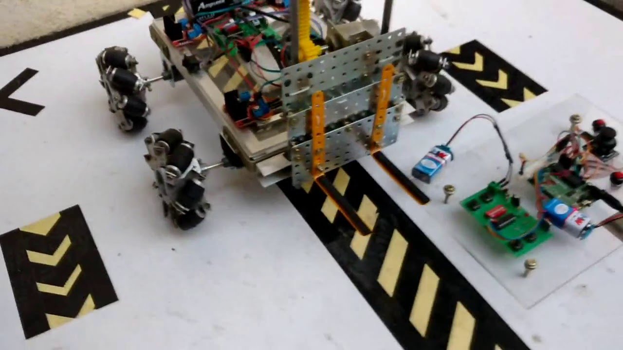 Multi directional forklift prototype Roboventures - YouTube