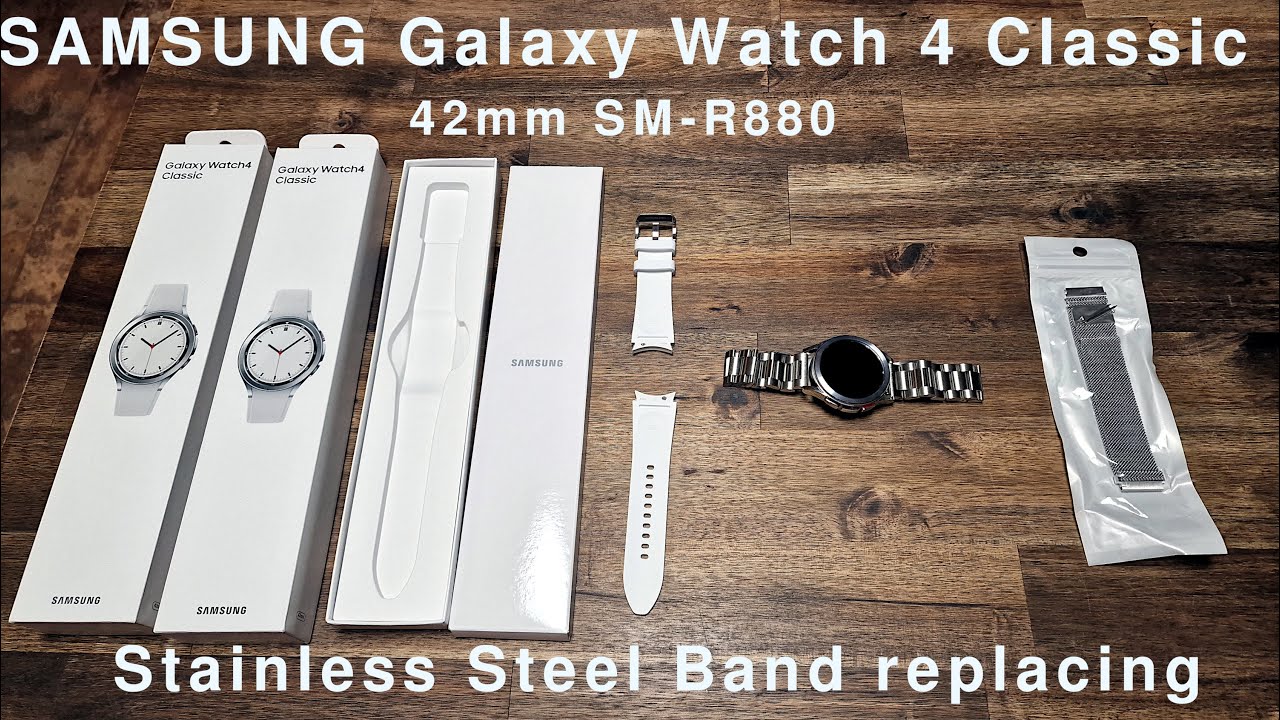 SAMSUNG Galaxy Watch 4 Classic 42mm SM-R880 Band replacing with ...