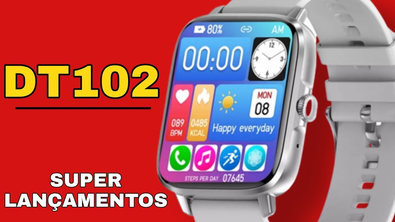 DT102 Smartwatch Unboxing - Cópia do Amazfit GTS/IP68 NFC. - YouTube