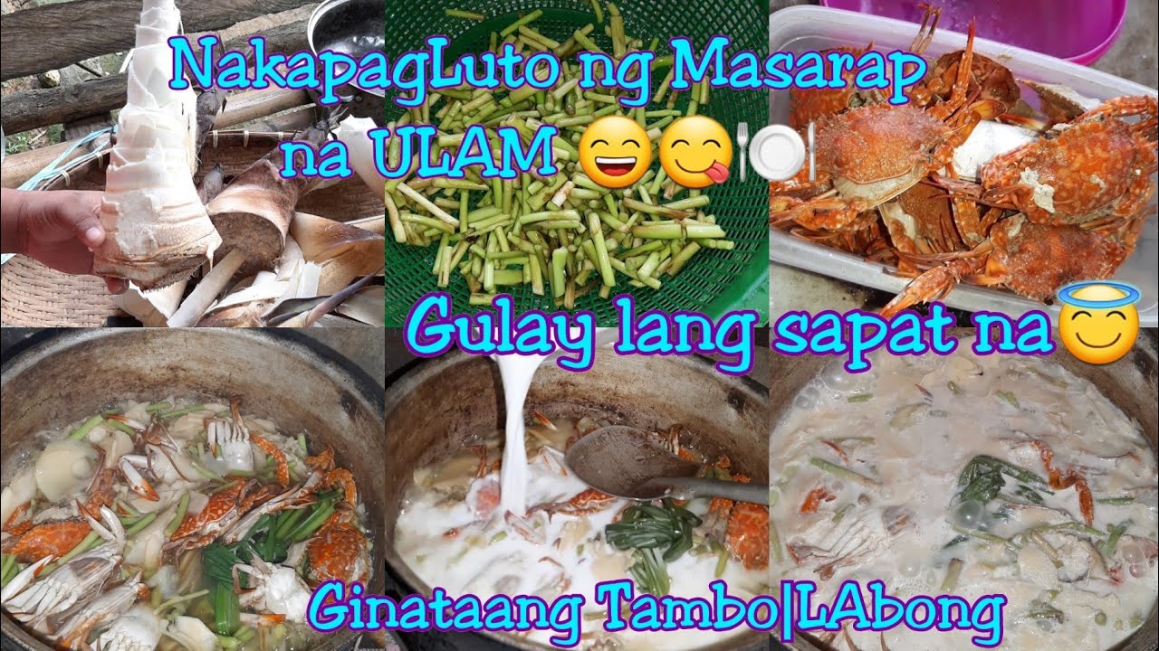 GINATAANG LABONG WITH CRABS | BAMBOO SHOOTS IN COCONUT MILK AND CRABS ...