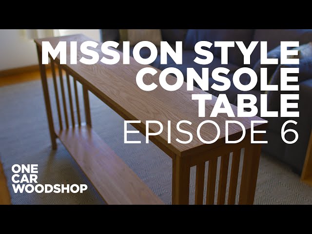 Mission Style Console Mission Sofa Table By Woodworks, Solid Wood