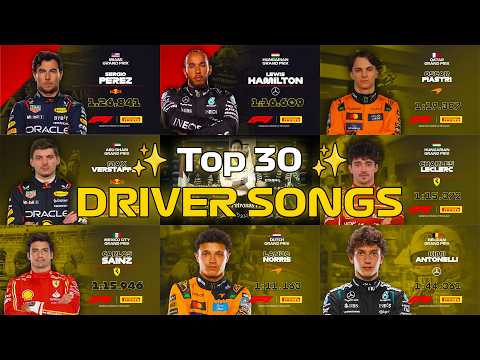 Top 30 F1 DRIVER SONGS (The MEGA Ranking)