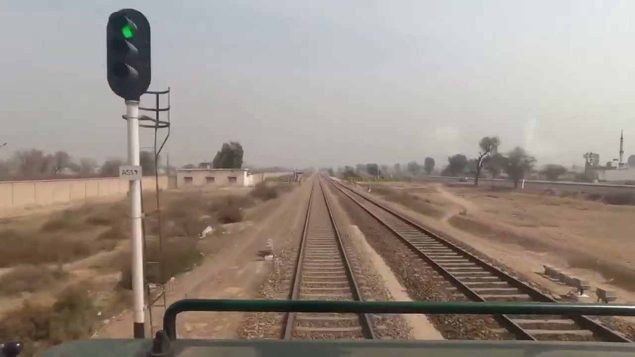 Live view from Locomotive Cab train journey from Train driver cab front ...